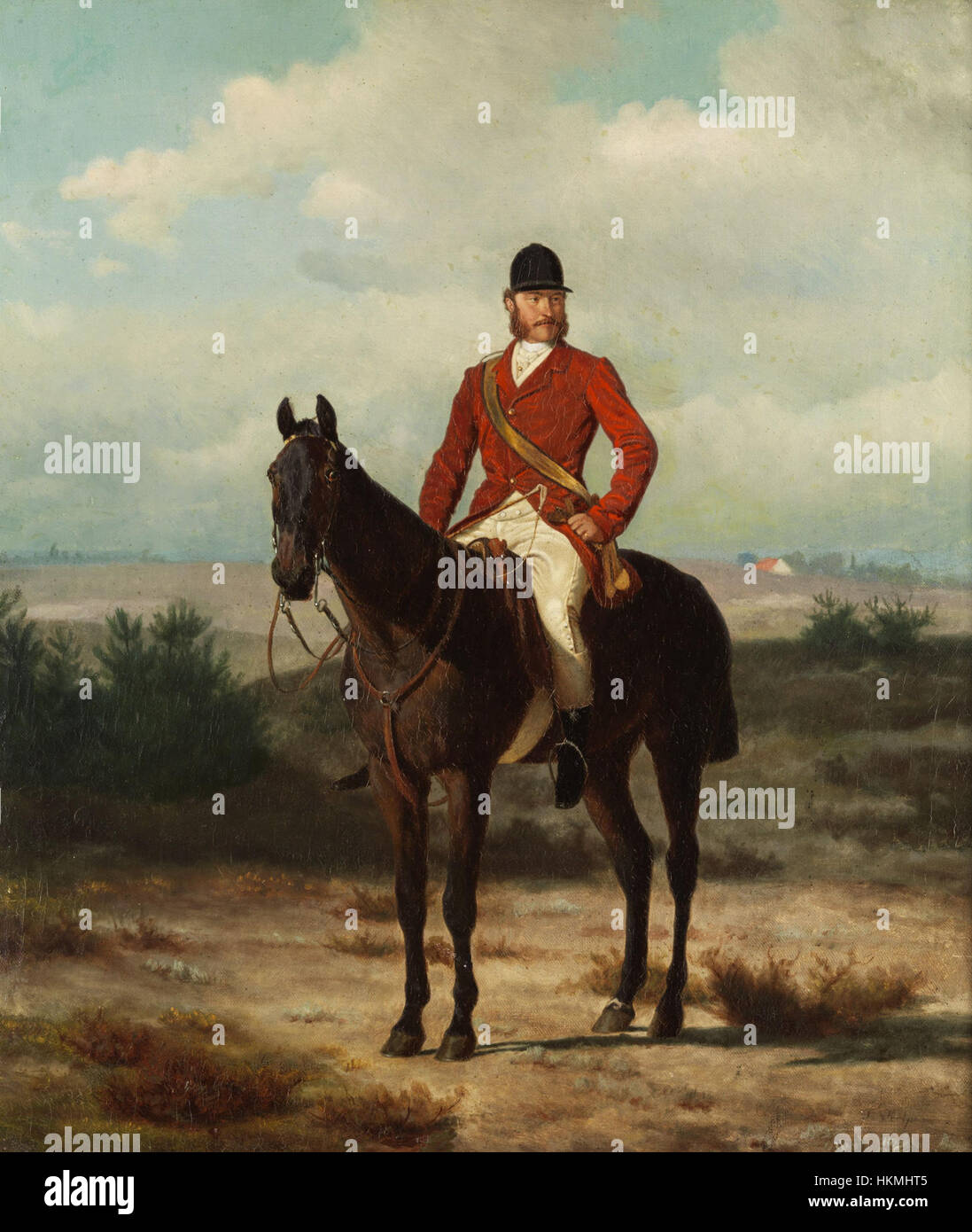 The Reiterportrait by Friedrich Anton Kilp depicts an equestrian scene ...