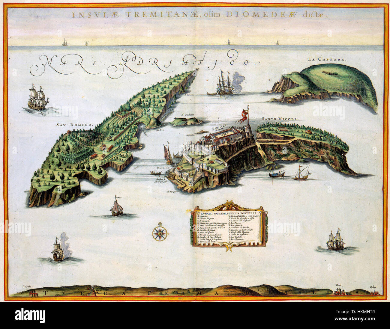 This historical map by Atlas Van der Hagen, titled 'Insulae Tremitanae ...