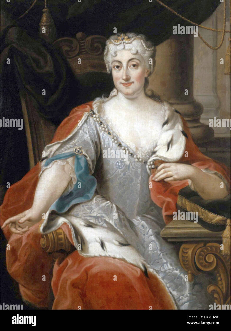 This artwork by Ghezzi depicts Maria Clementina Sobieska, a Polish ...