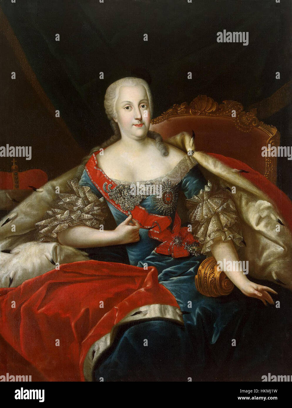 This portrait of Johanna Elizabeth of Holstein-Gottorp depicts the ...