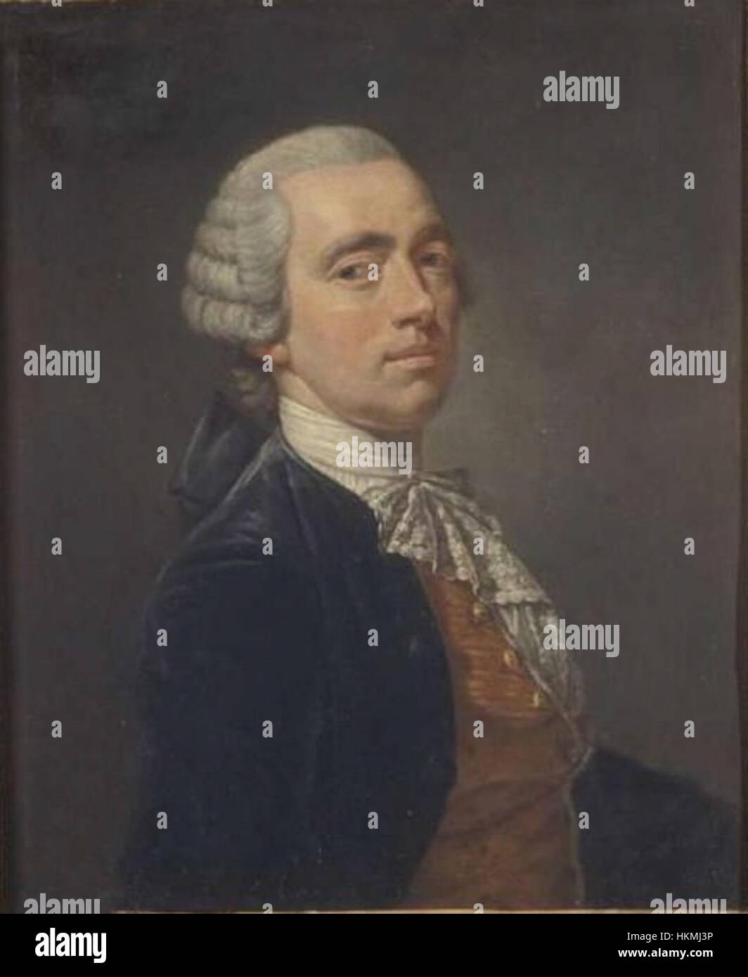 This self-portrait by Jean-Baptiste Descamps showcases the artist in a ...