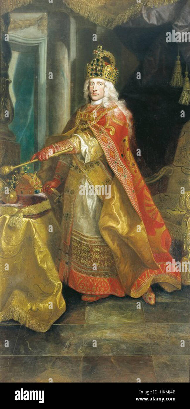 A historical painting depicting Joseph I, Holy Roman Emperor ...