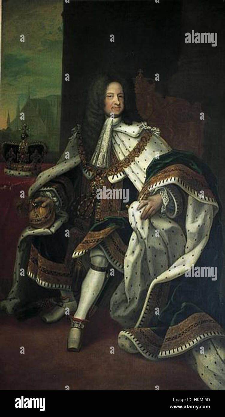 A portrait of King George I, capturing his regal appearance and ...