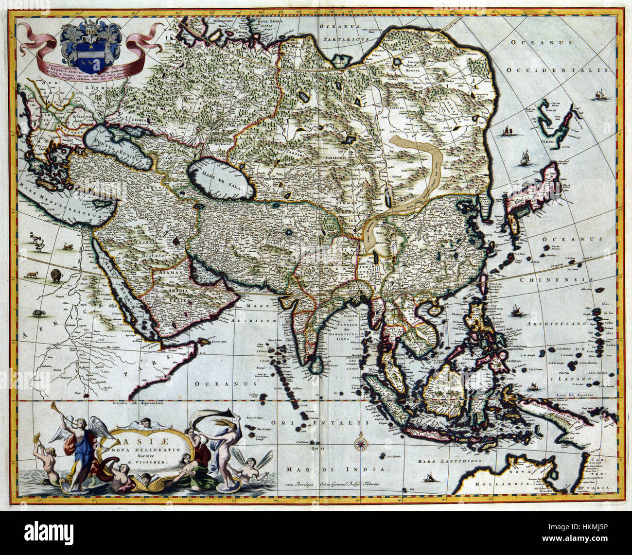 17th century map asia hi-res stock photography and images - Alamy