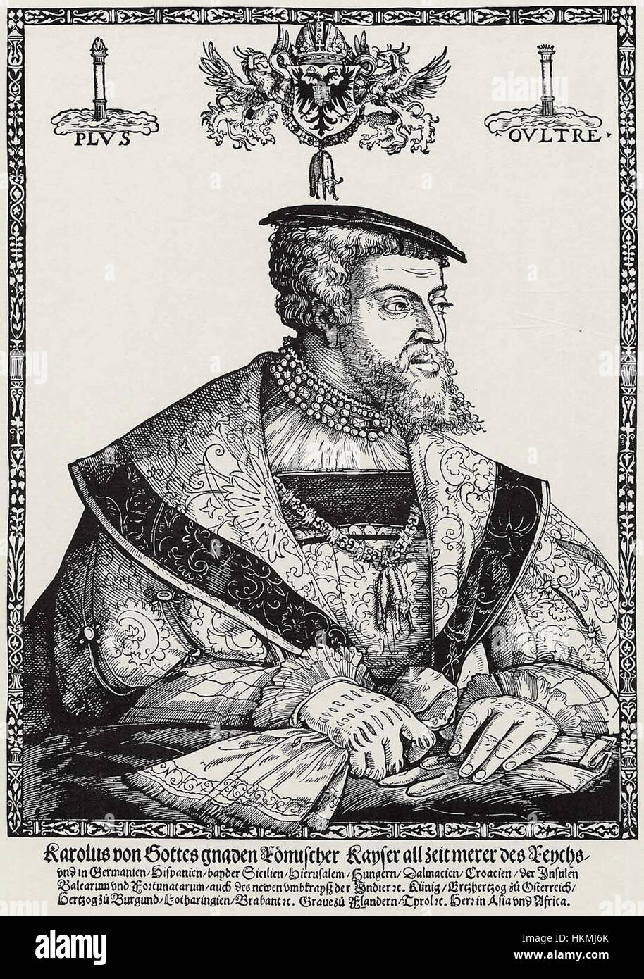 This portrait of Karl V, Holy Roman Emperor, by Christoph Amberger, is ...