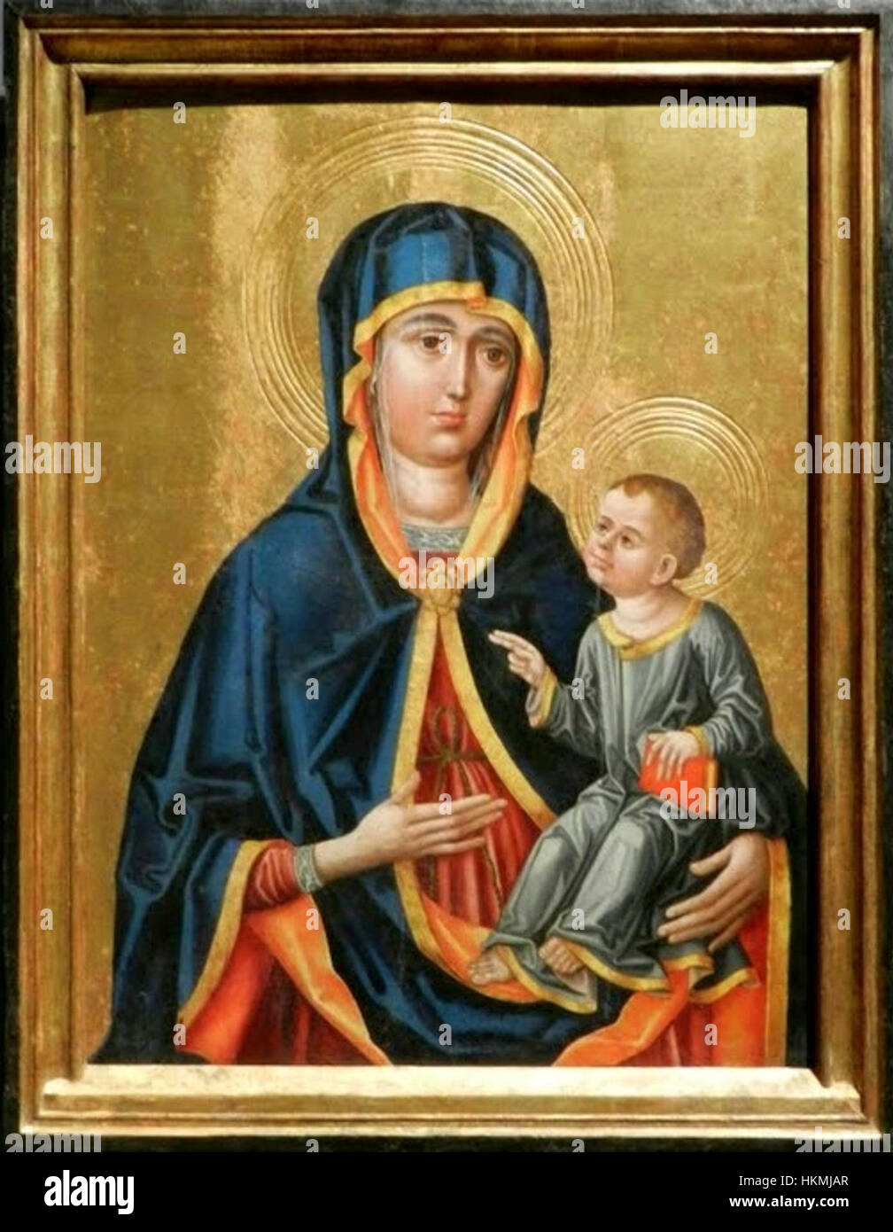 A traditional painting depicting the Madonna and Child in the Lesser ...