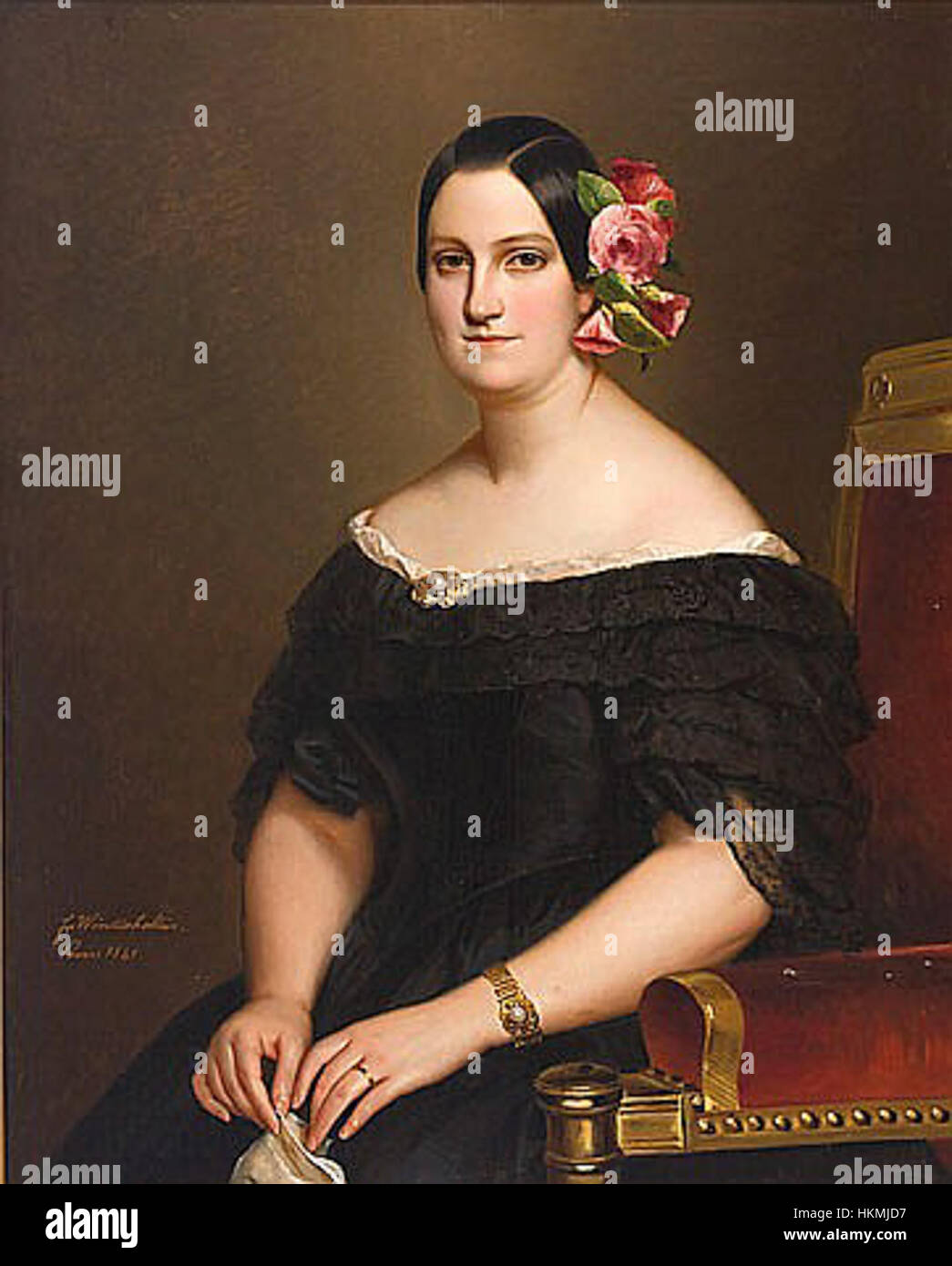 Marie-Christine de Bourbon-Siciles, Queen of Spain, is portrayed in ...