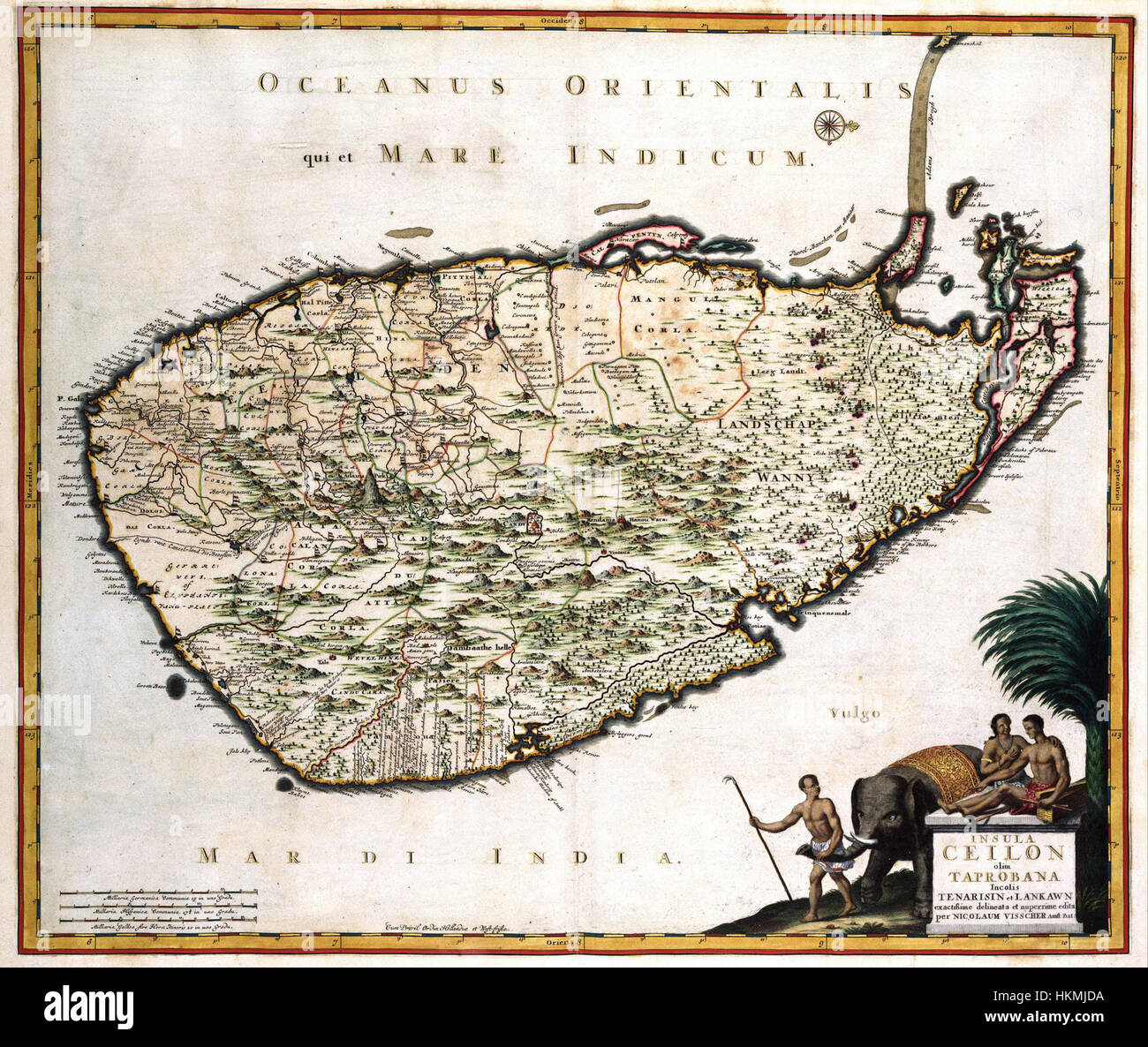 An 18th-century map from the Atlas Van der Hagen, depicting the island ...
