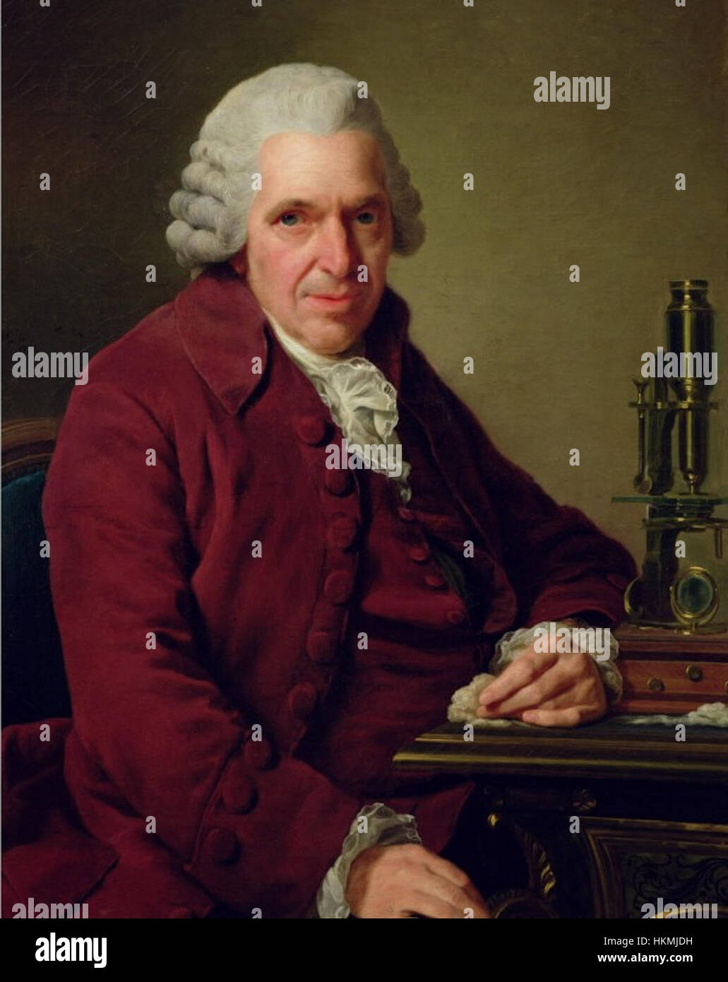 The painting by Louis Jean-Marie Daubenton, *Alexander Roslin ...