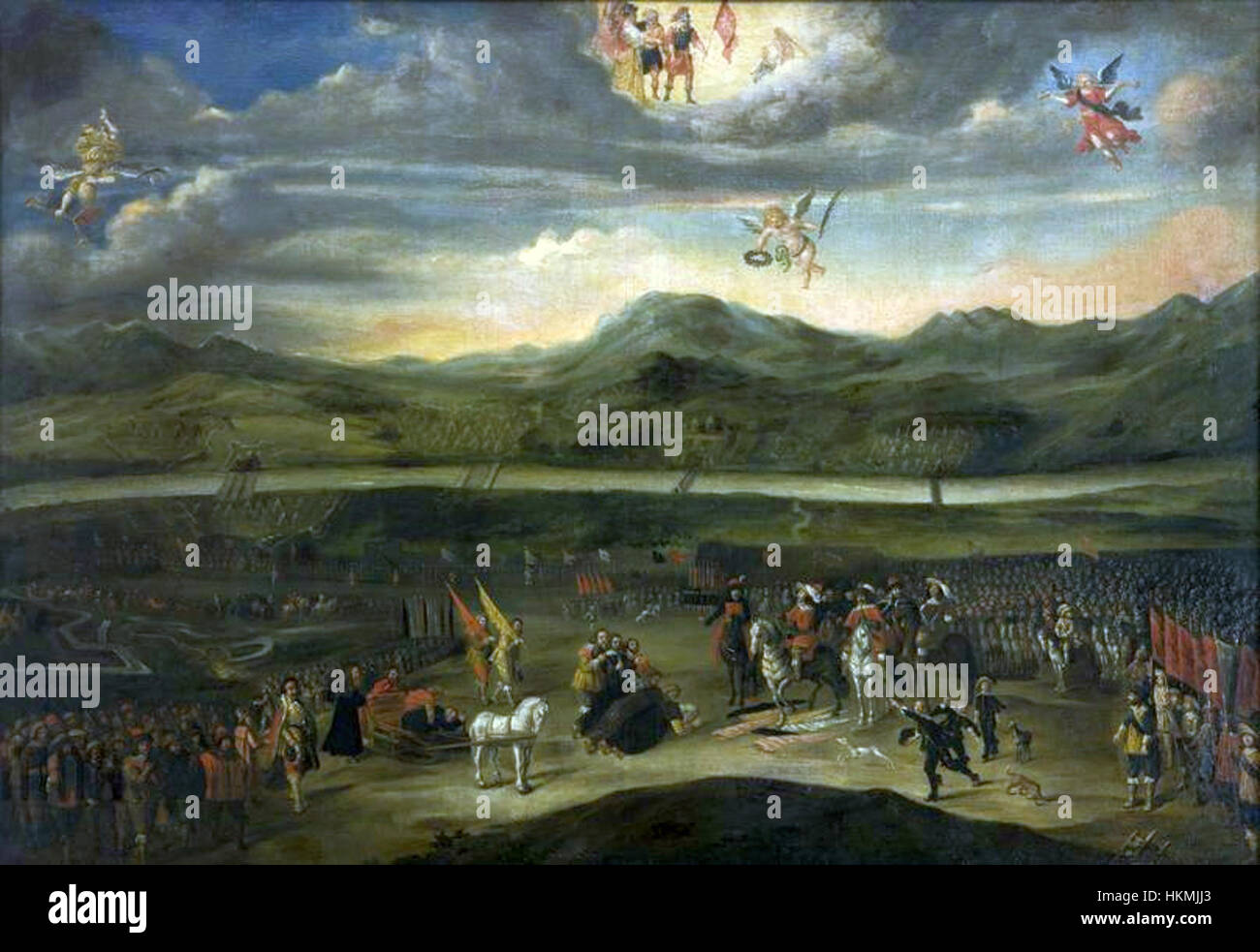 This historical painting illustrates the surrender of Mikhail Shein, a ...