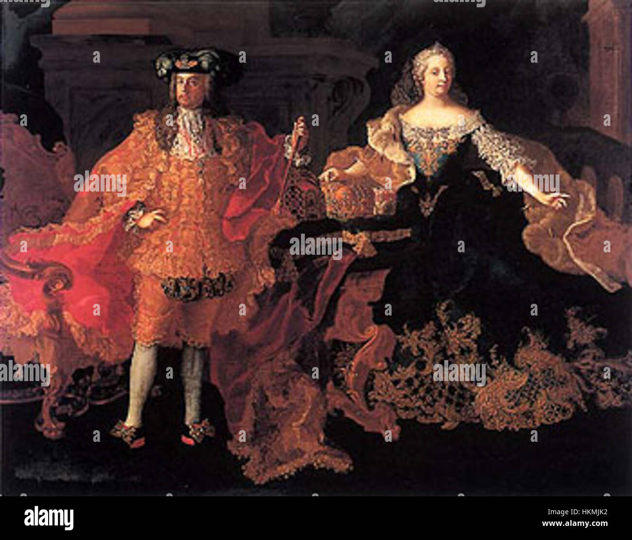 This painting of Maria Theresa and Franz Stephan captures the royal ...