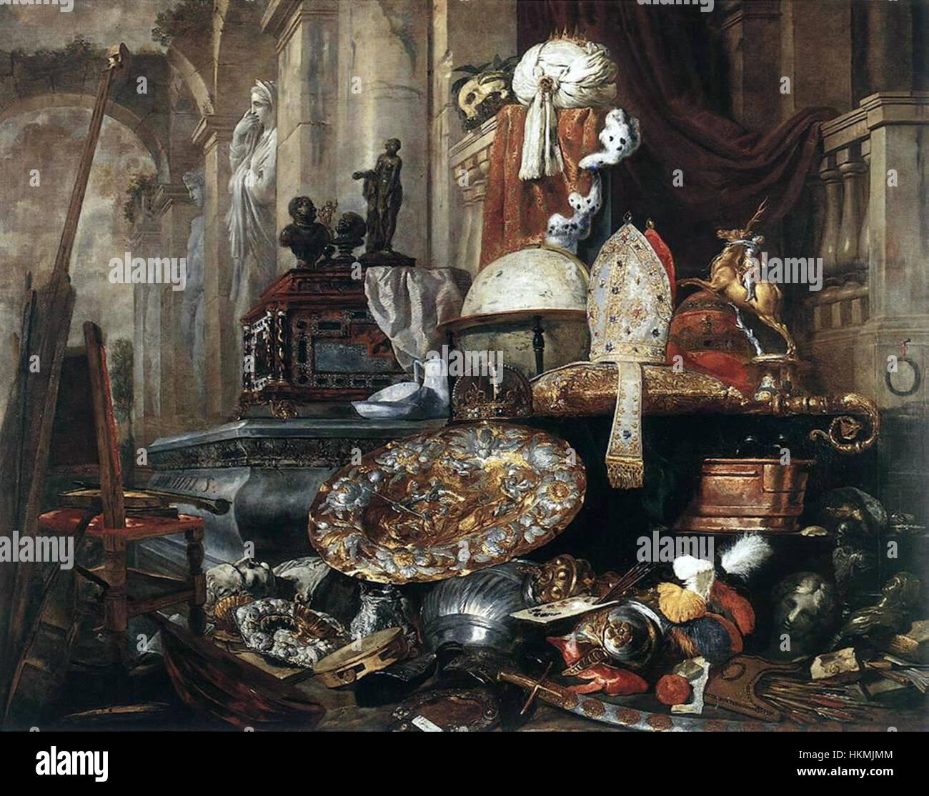 Pieter Boel's 'Large Vanitas' is a still-life painting reflecting the ...