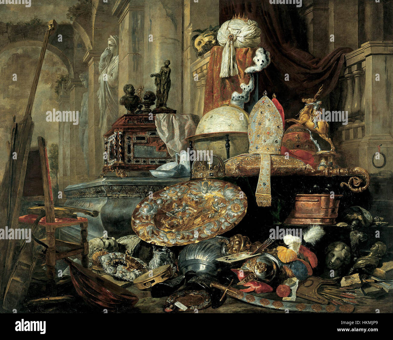A painting by Pieter Boel, known for his still life and animal ...