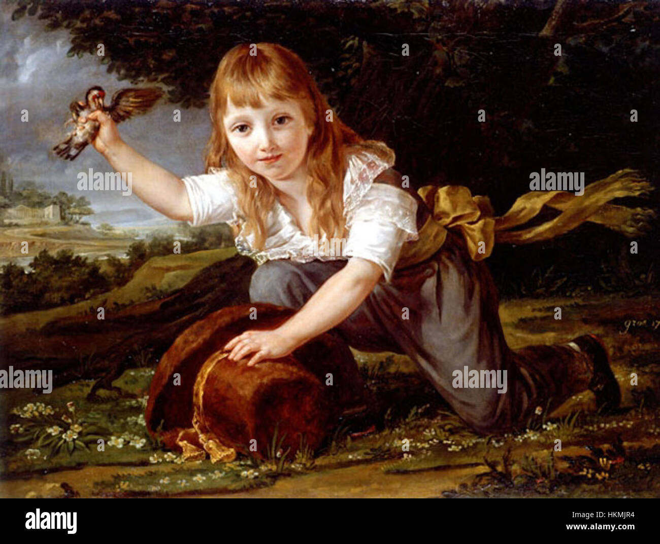 The portrait of Paulin de Hours by artist Jean-Baptiste Gros depicts ...