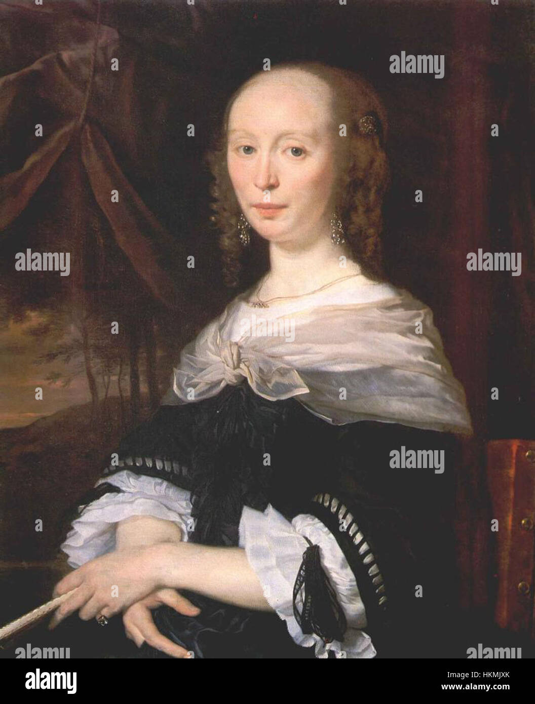 This portrait, attributed to artist Tempel, features a woman from the ...