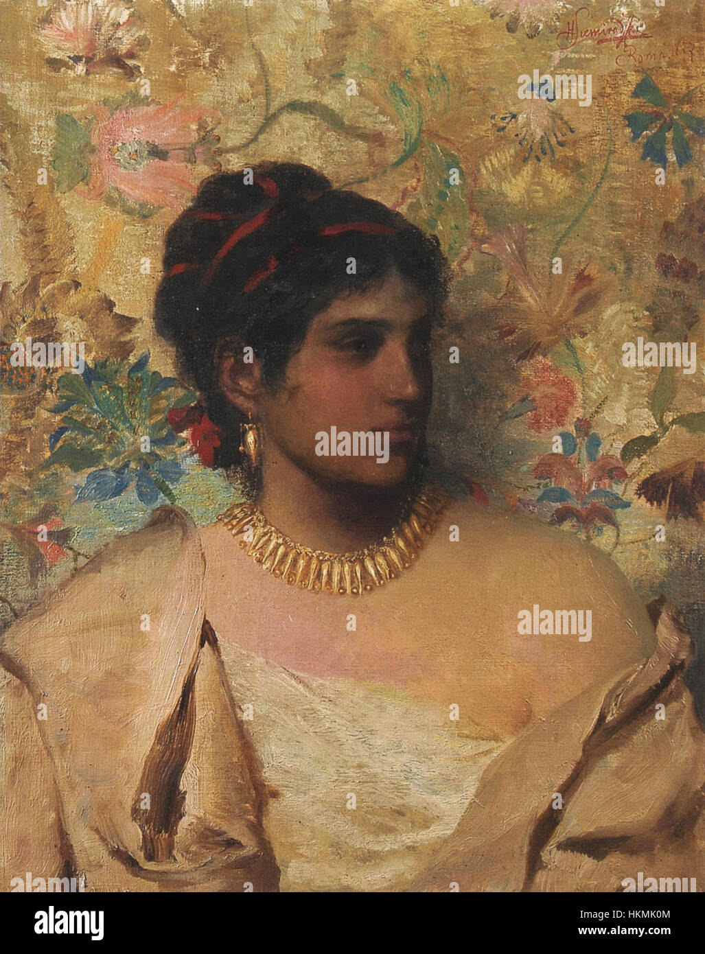 This painting by Henryk Siemiradzki, titled 'Cyganka,' depicts a gypsy ...