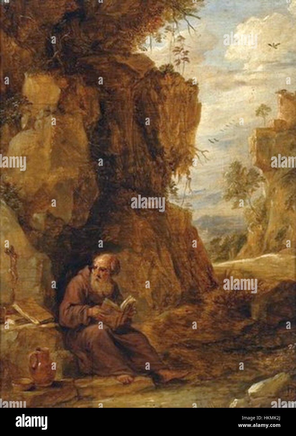 The painting 'Hermit' by Teniers the Younger captures the peaceful and ...