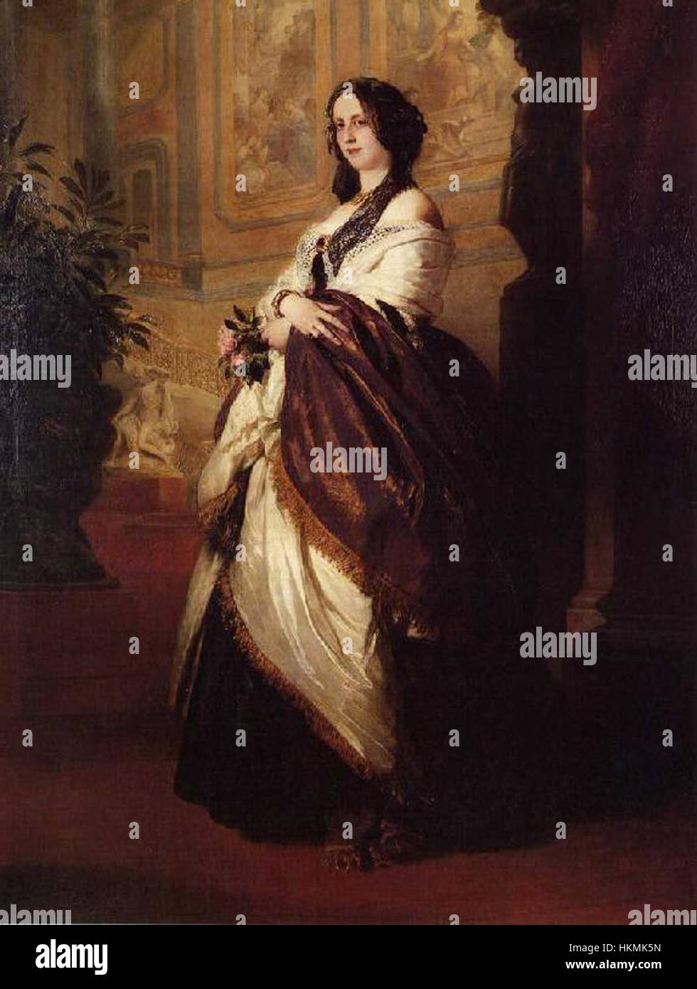 This painting by Franz Xaver Winterhalter depicts Harriet Howard, a ...