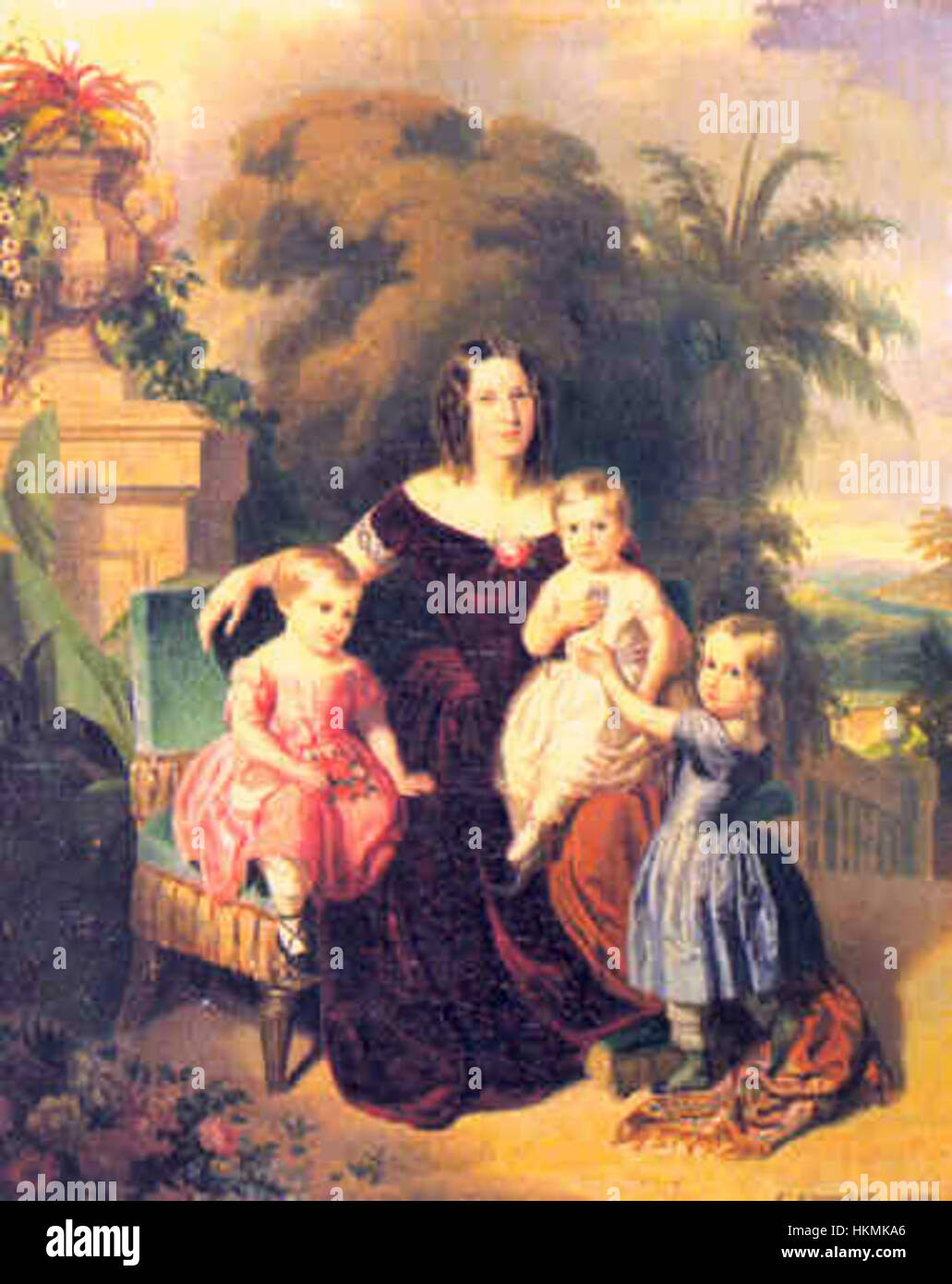'A imperatriz e filhos' (The Empress and Children) is a historic ...