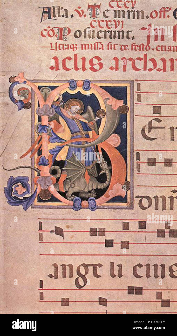 This 14th-century *Gradual* fragment is an example of Gothic manuscript ...