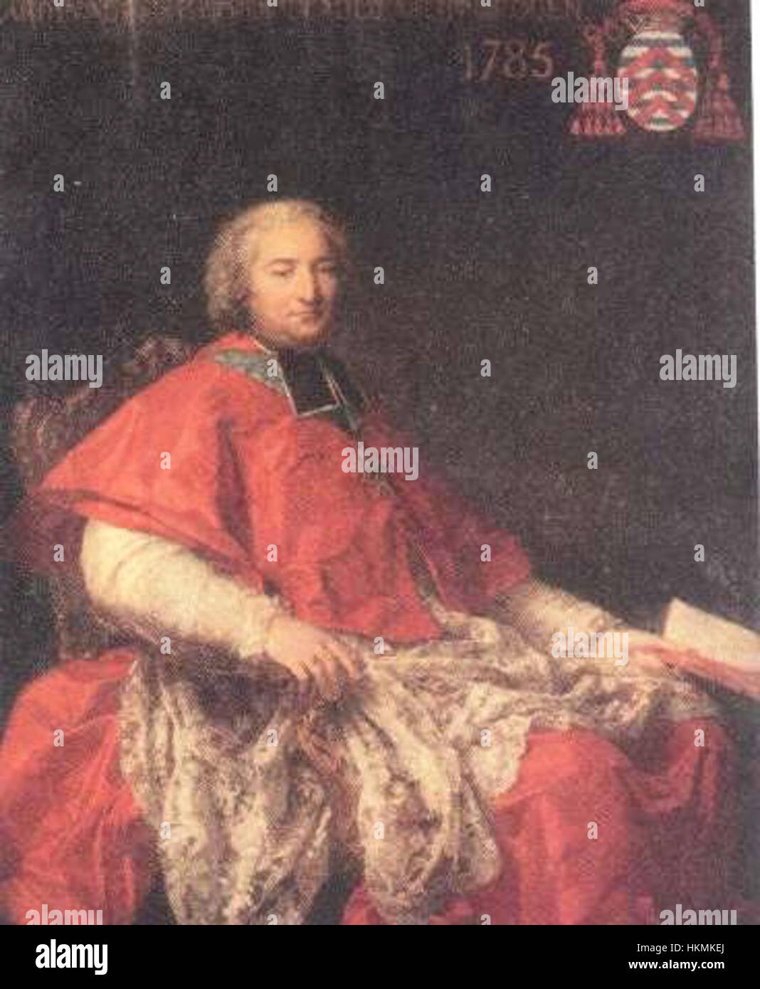 The *Portrait de Monseigneur Dominique de La Rochefoucauld* by French ...