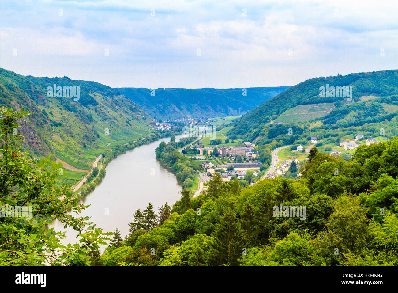 The view of the Mosel Valley in Germany Stock Photo - Alamy