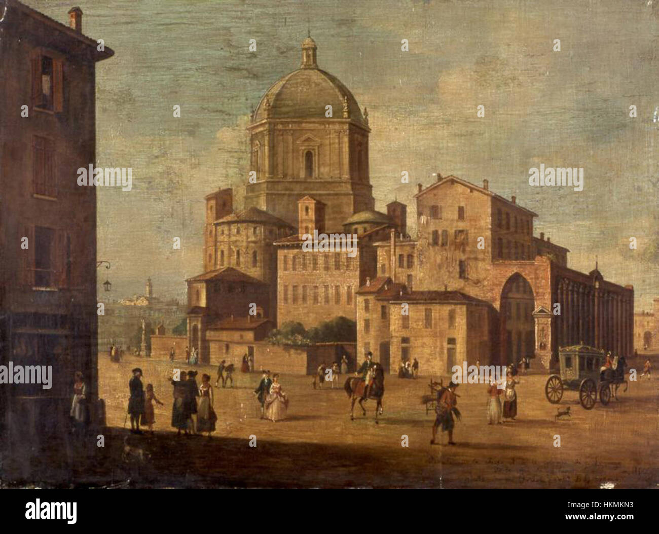 Basilica di San Lorenzo Maggiore Milano 1790 Stock Photo - Alamy