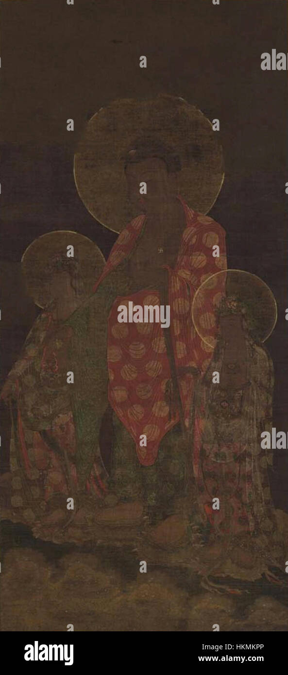 The Amida Triad, housed in the Tokyo National Museum, is an ancient ...