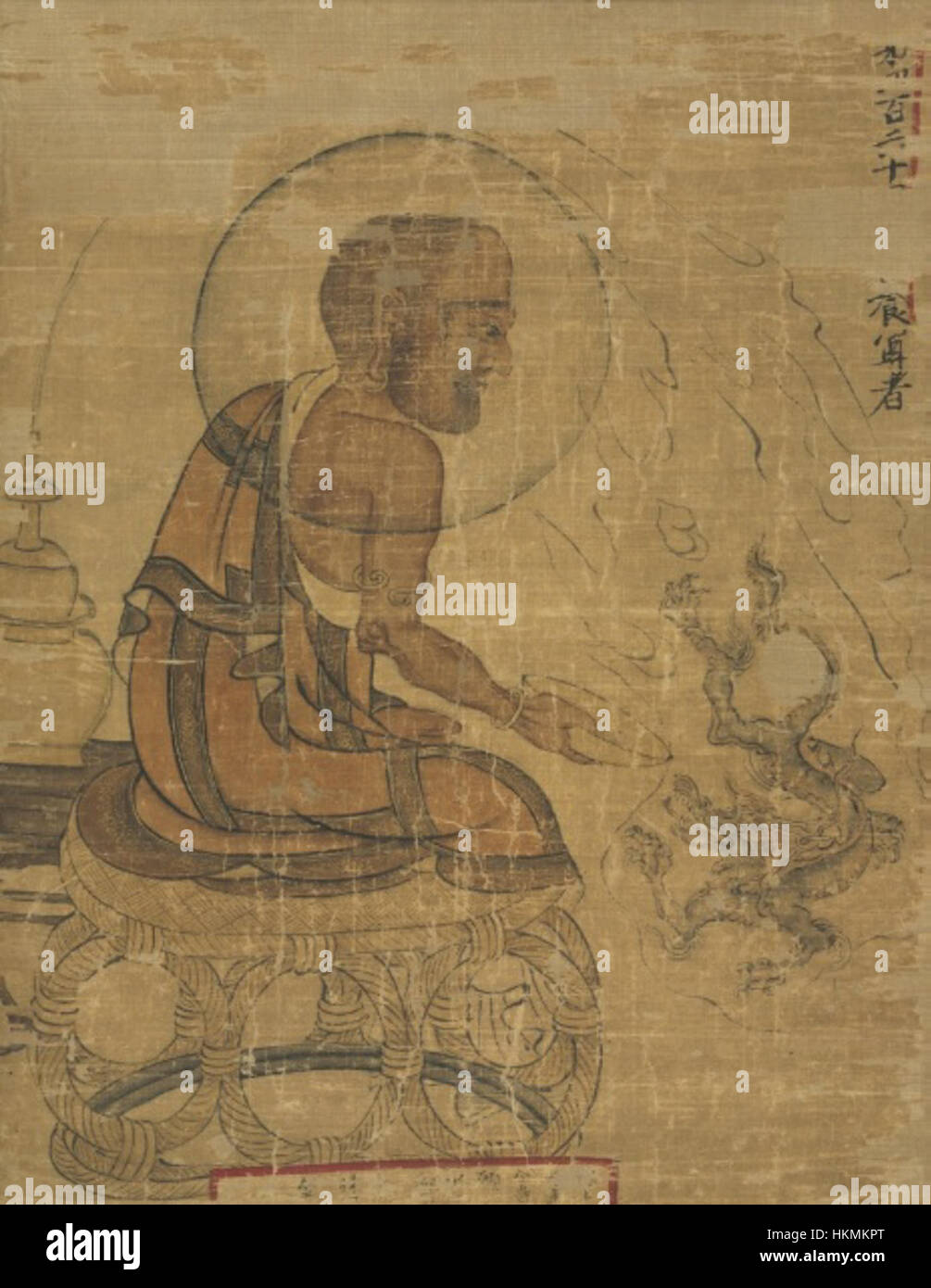 The sculpture of an Arhat, housed in the Cleveland Museum of Art ...