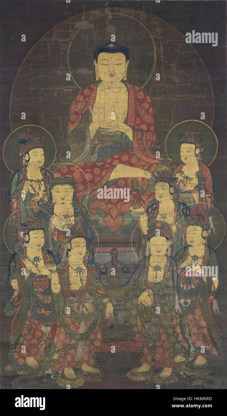 This artwork from the Asian Art Museum depicts Amitabha Buddha ...
