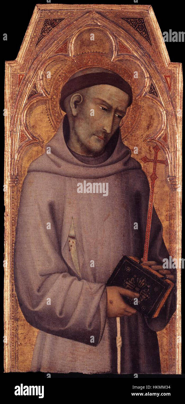 This painting by Andrea Vanni depicts Saint Francis of Assisi in a ...