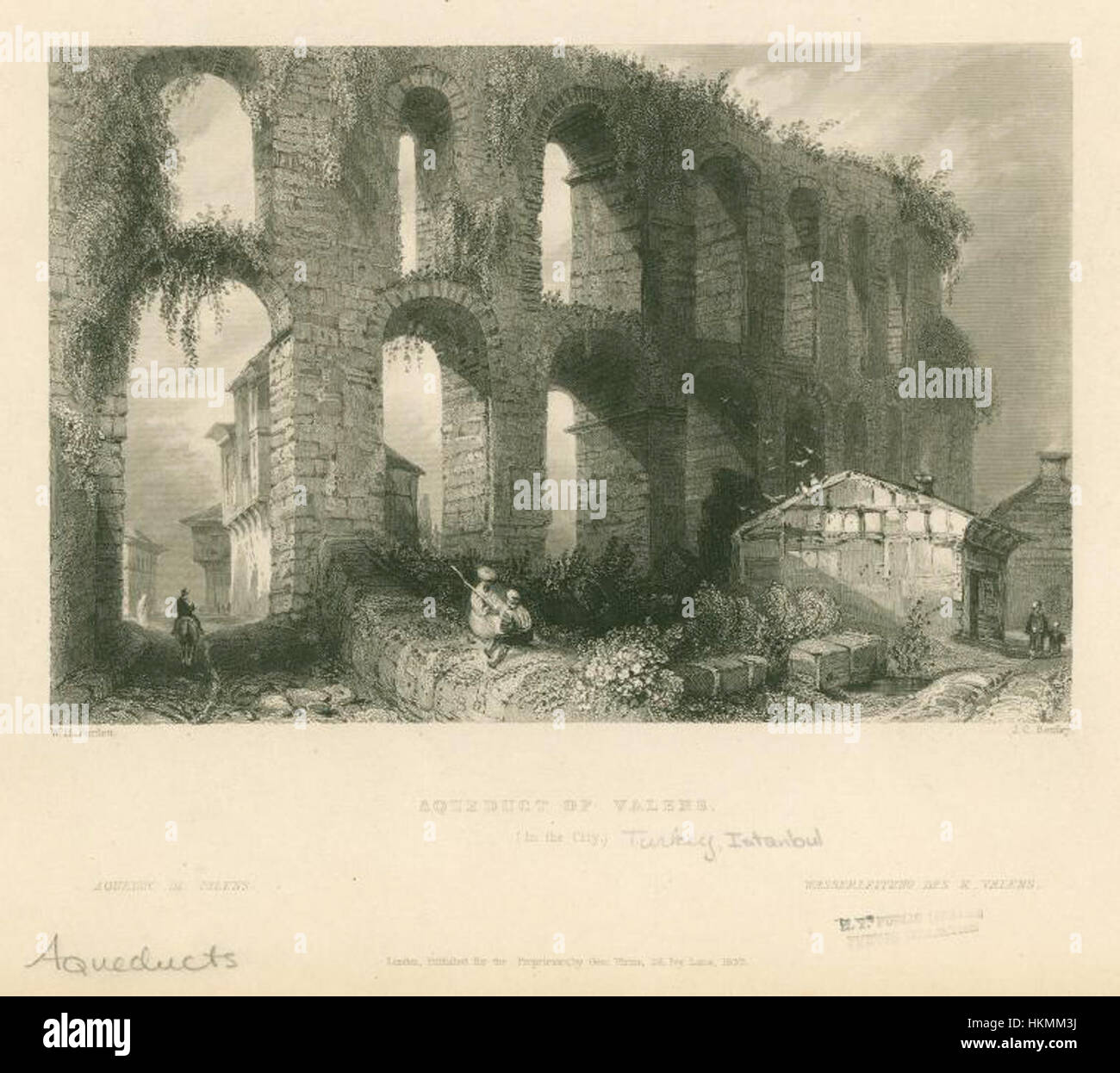 The Aqueduct of Valens, a historic Roman aqueduct in Istanbul, is ...