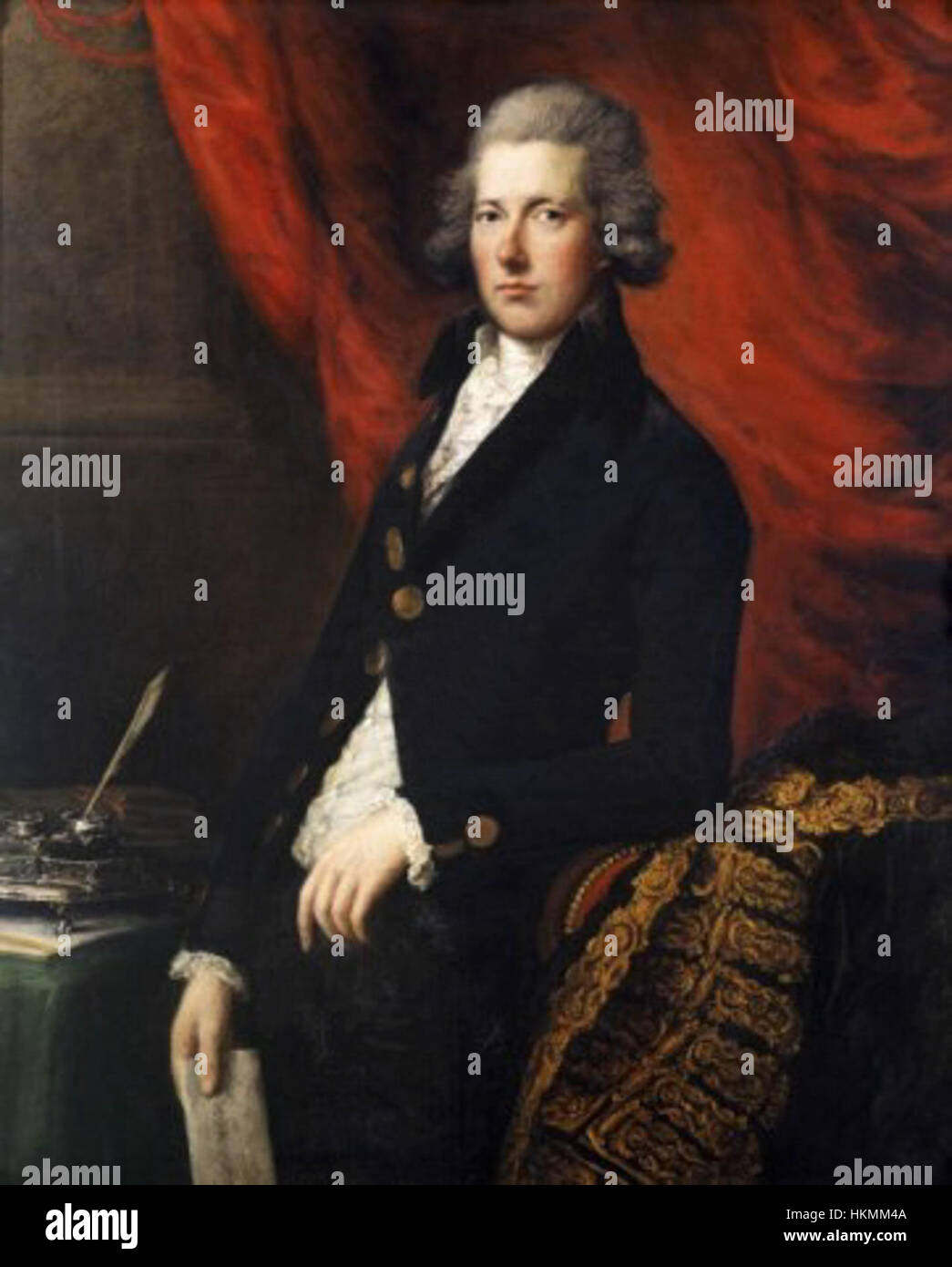 This artwork depicts William Pitt the Younger, the British Prime ...