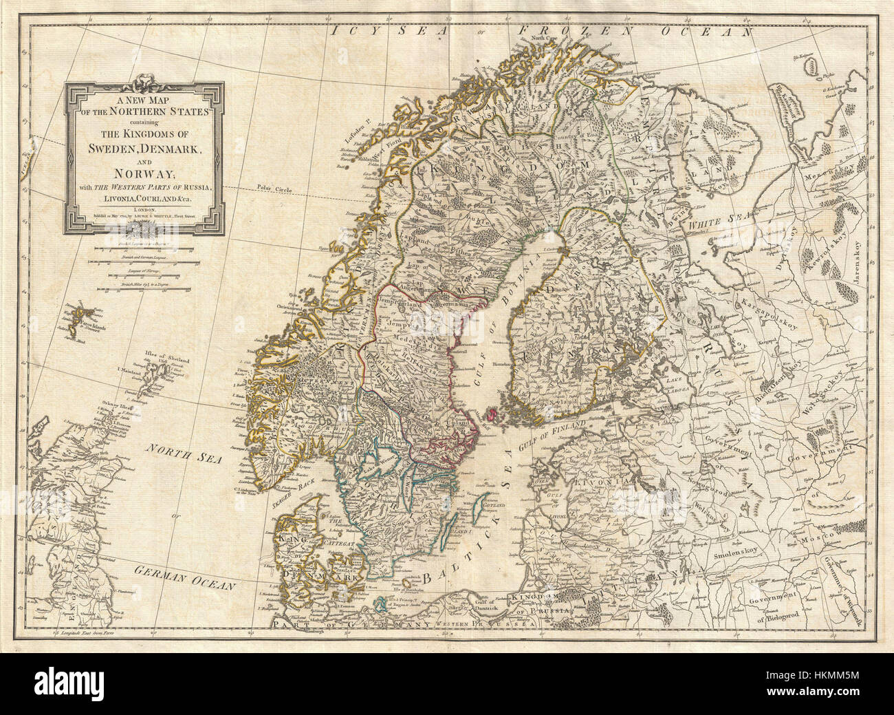 This 1794 map by Laurie and Whittle provides a detailed view of Norway ...