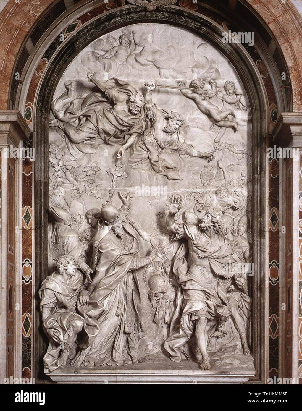 Alessandro Algardi’s *Meeting of Leo I and Attila* depicts the ...