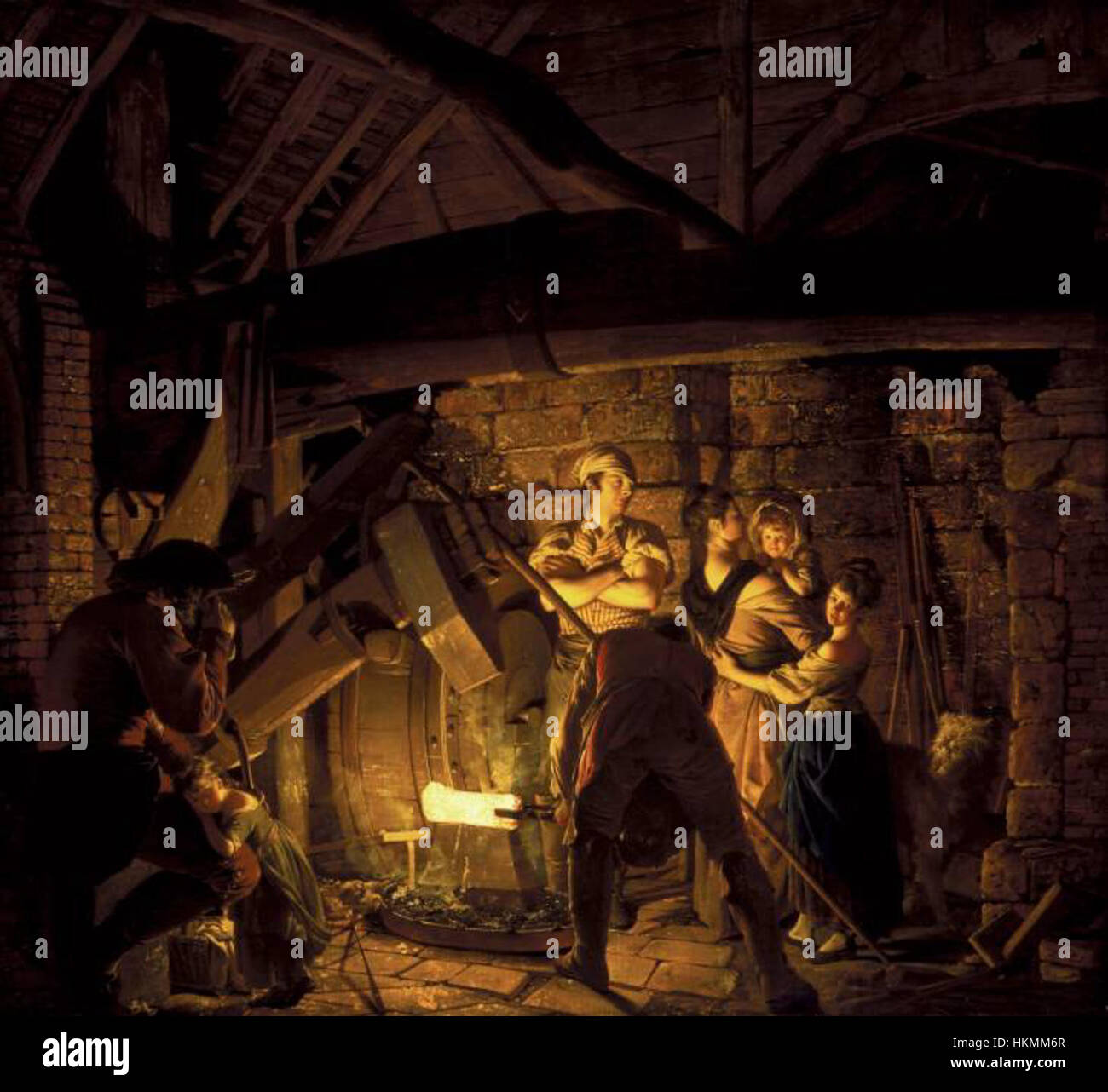 This painting titled *An Iron Forge* from 1772 depicts the industrial ...