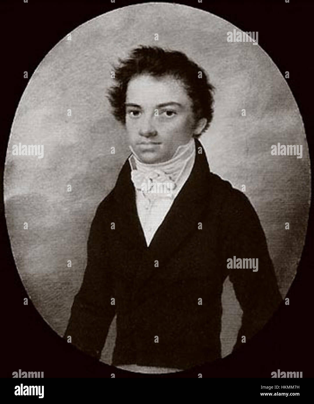 This painting or sketch, titled 'Beethoven 1788,' depicts the renowned ...