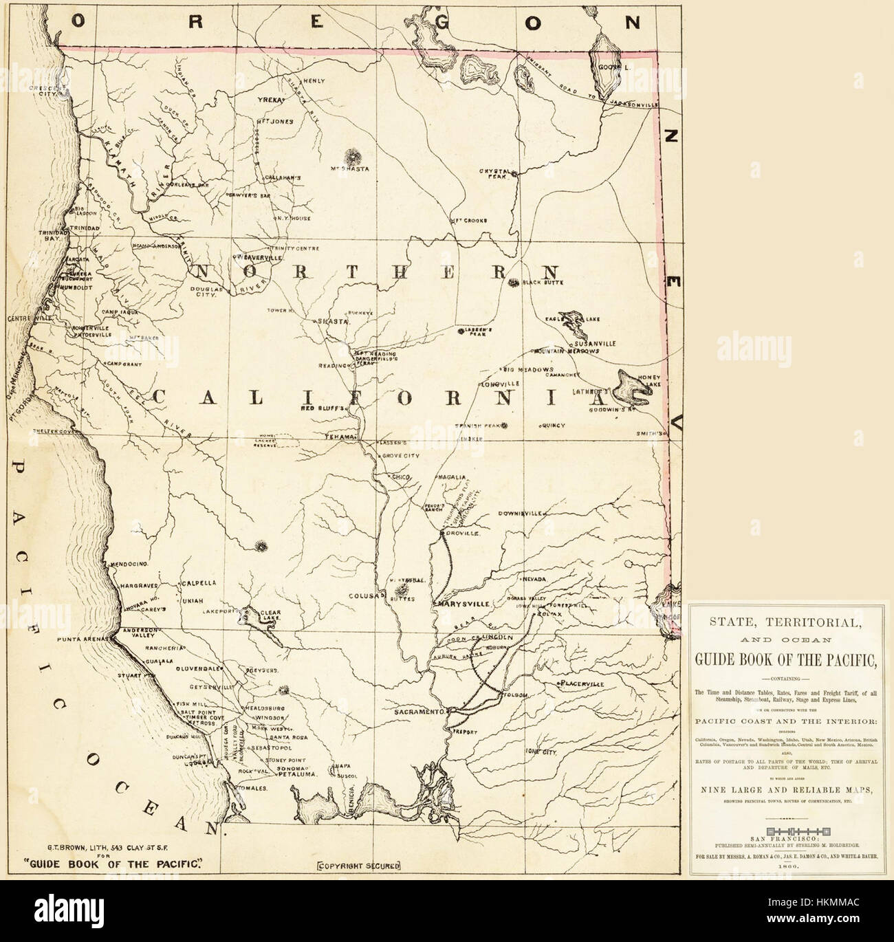 This 1866 map of Northern California illustrates the regionâ€™s ...
