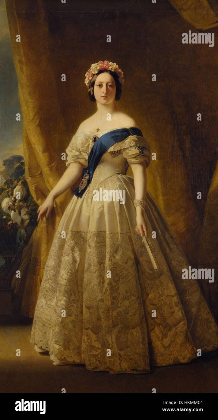 A portrait of Queen Victoria, monarch of the United Kingdom from 1837 ...