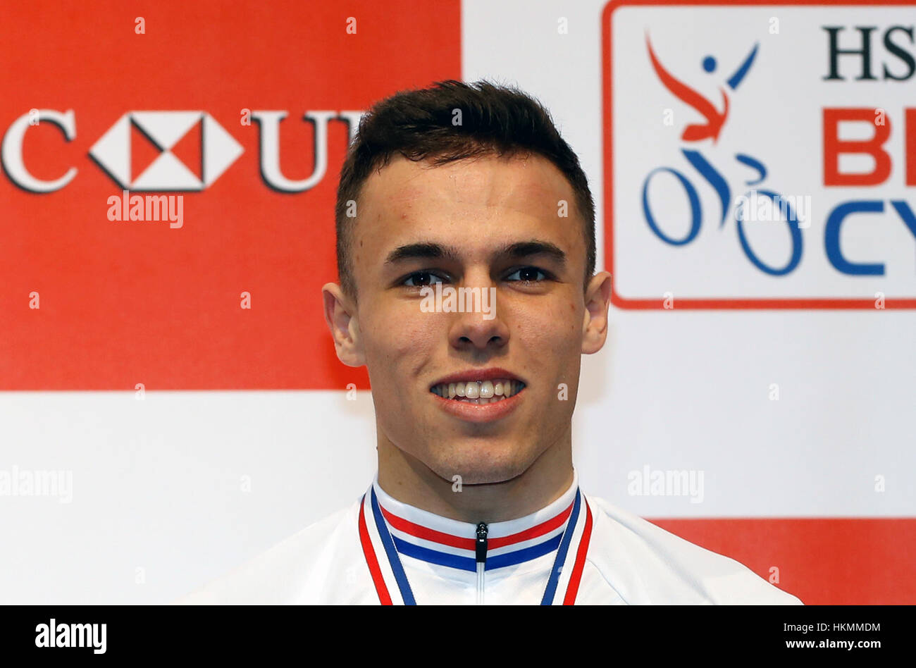 Ryan Owens on the podium after winning the Men's Sprint Race during day ...