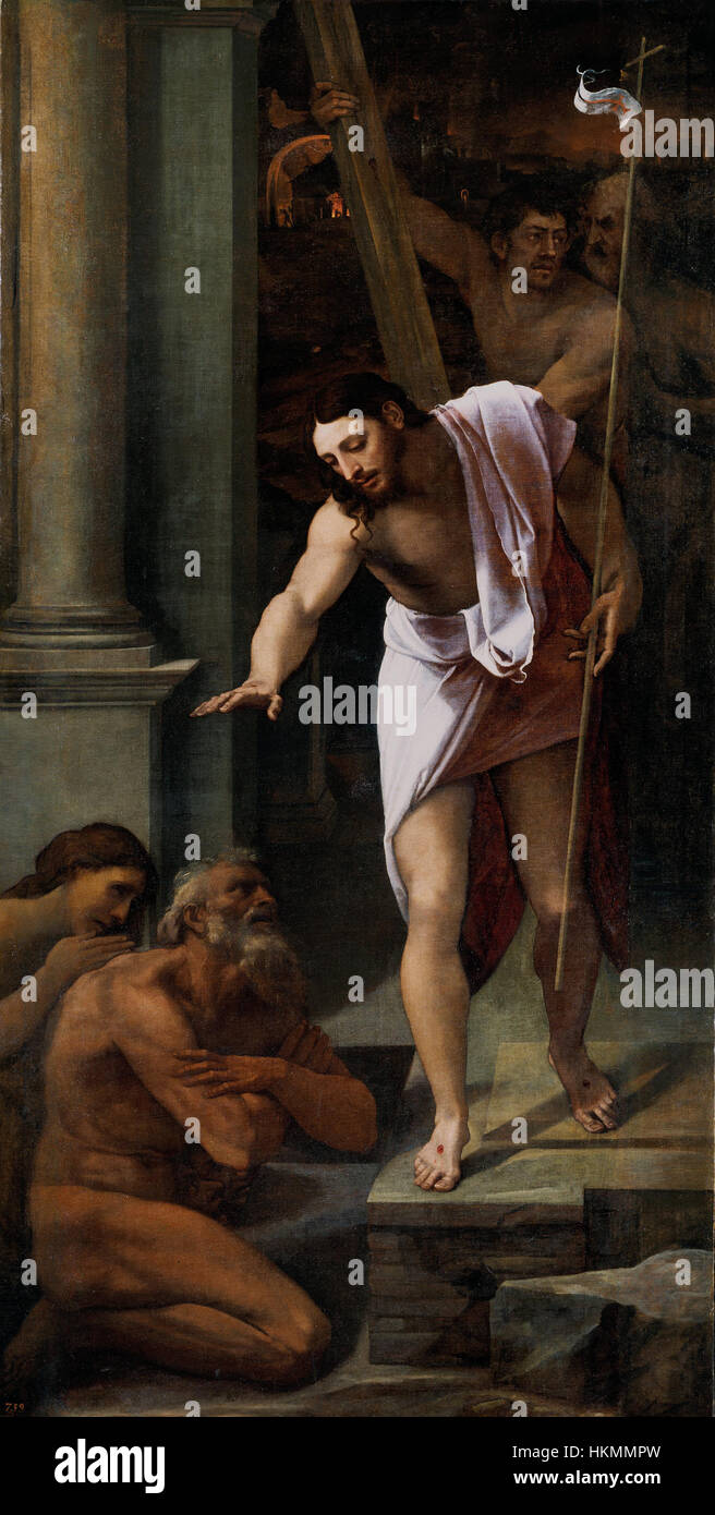 Sebastiano del Piombo's 'Bajada de Cristo al Limbo' depicts the descent ...