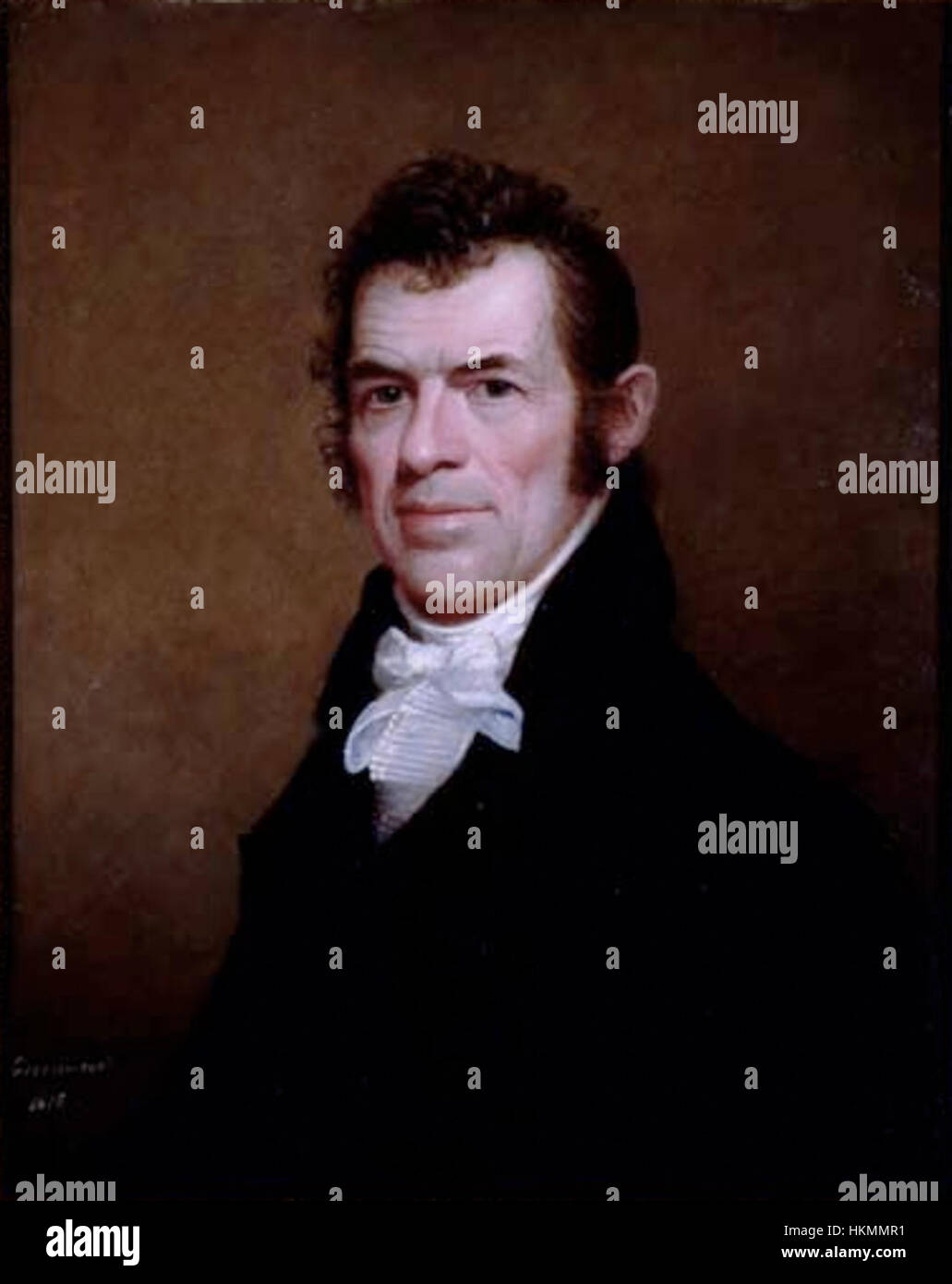 The 1818 portrait of Isaiah Thomas Jr. by E.A. Greenwood shows the son ...