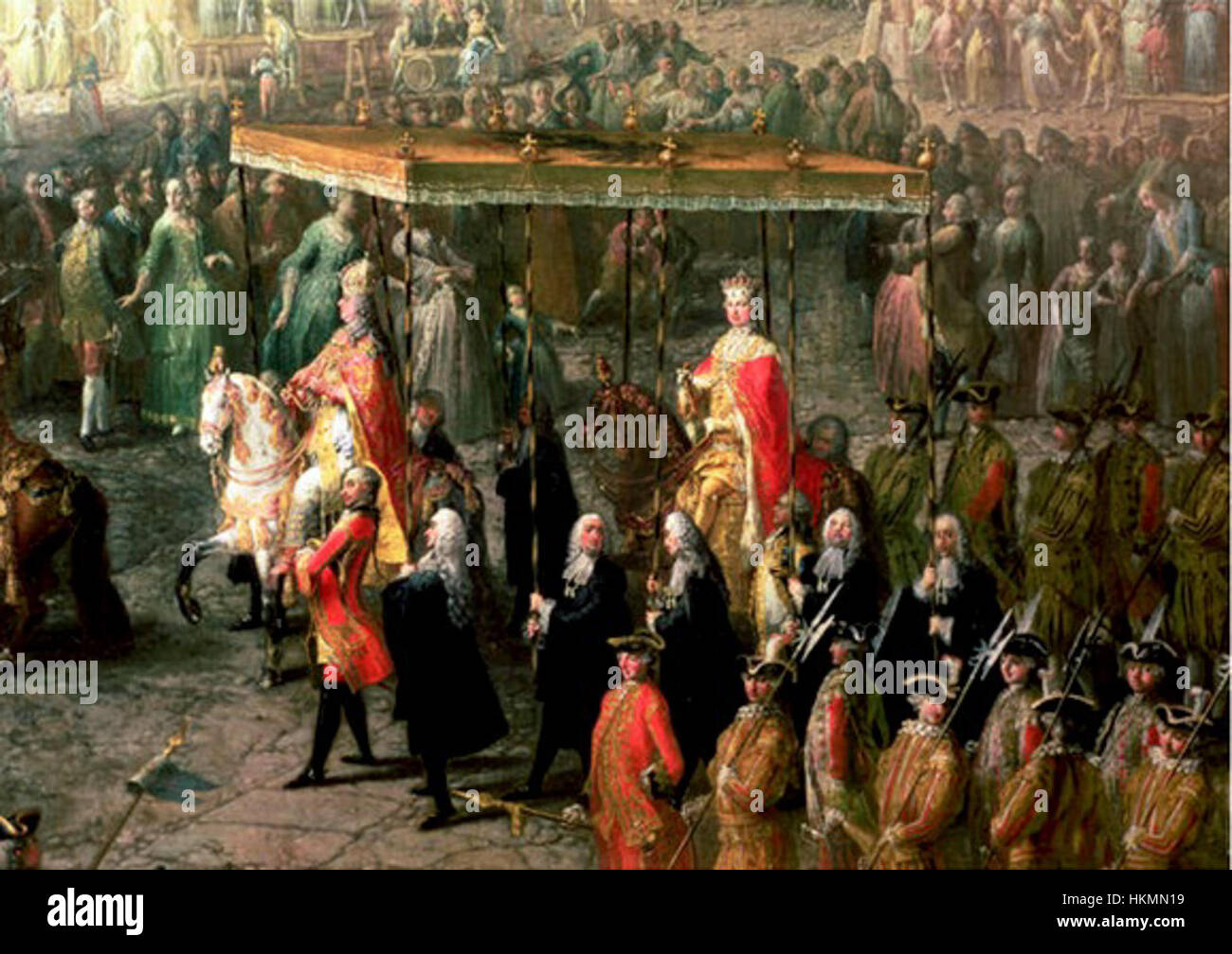 This detail from the painting 'The Coronation Procession of Joseph II ...