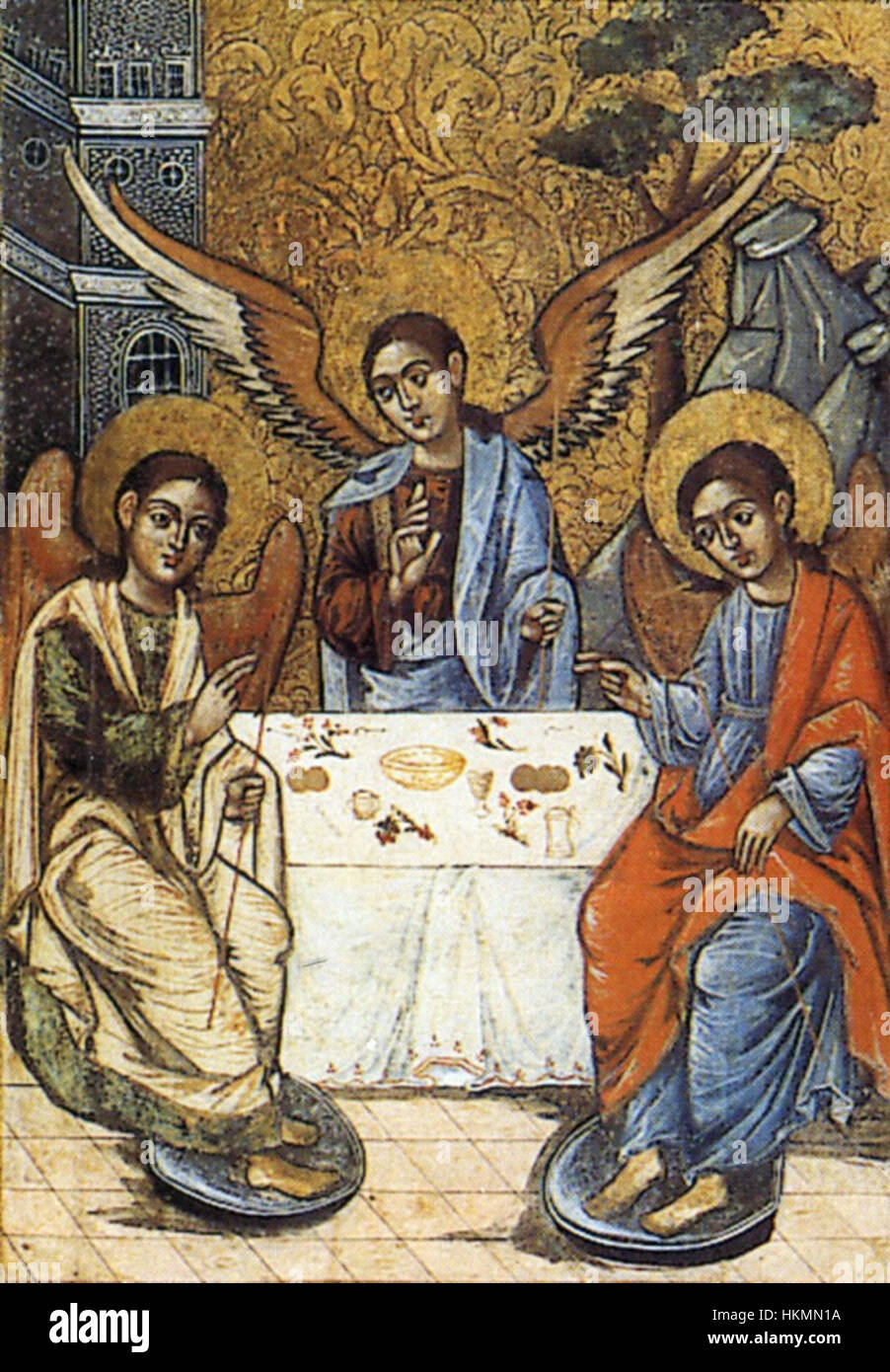 The Torki Holy Trinity painting portrays a classical depiction of the ...