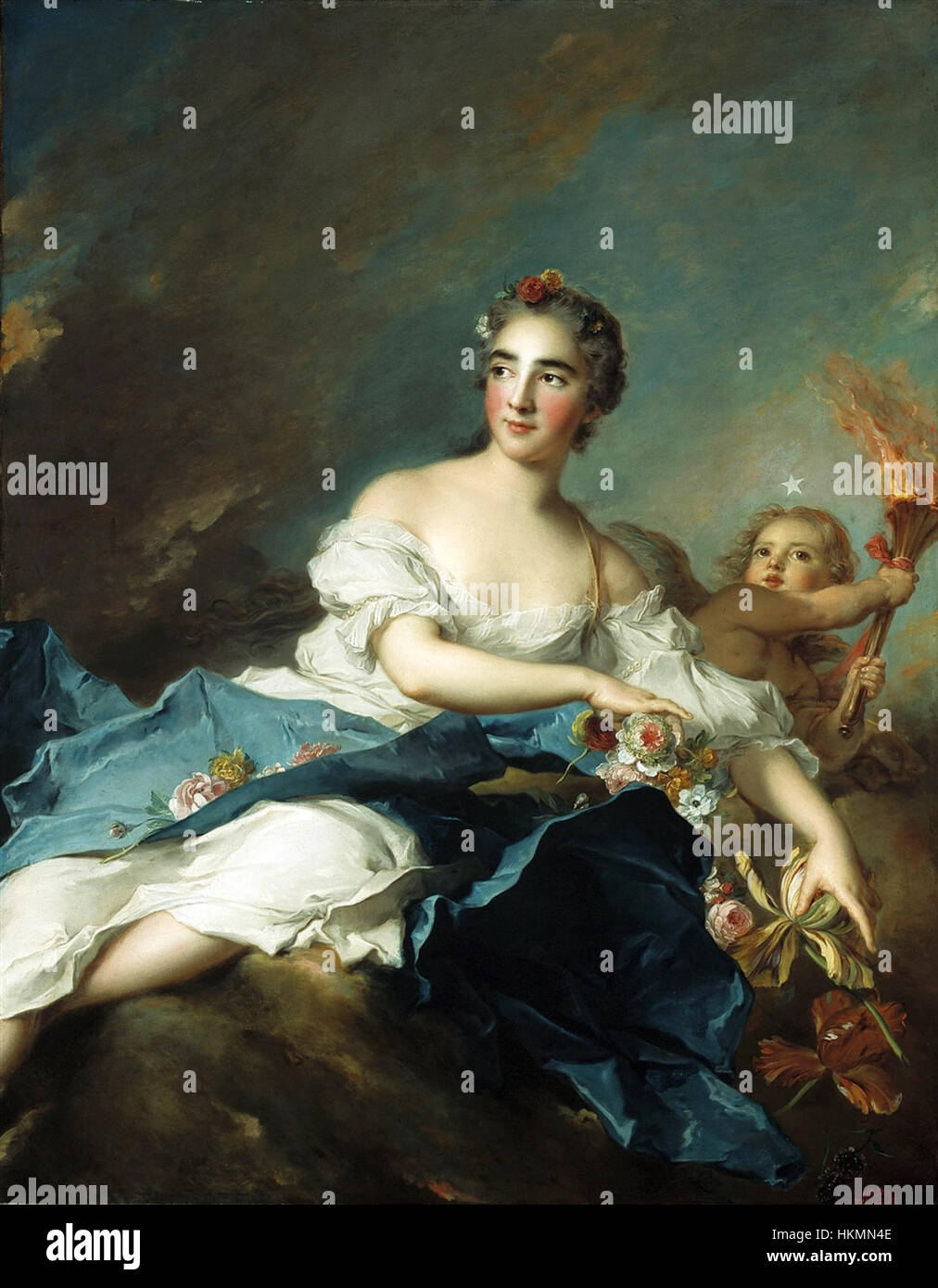 The Countess de Brac as Aurora (1741), painted by Jean-Marc Nattier ...