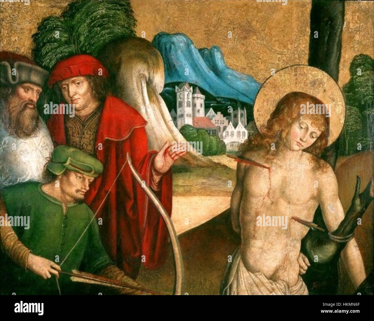 This medieval painting by the Master of Sigmaringen depicts St ...