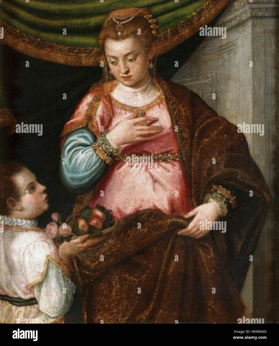 'Pomona,' an oil painting by Montemezzano, depicts the Roman goddess of ...