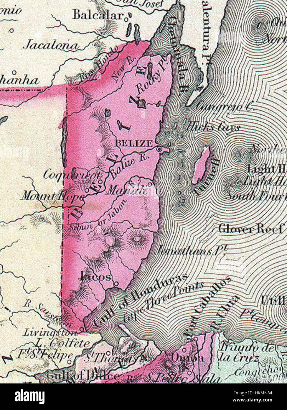 The 1864 map of Central America by Johnson illustrates the geographical ...