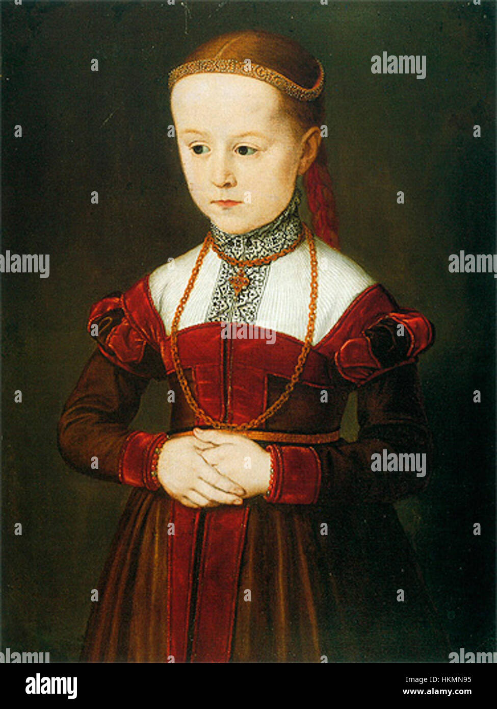 A historical painting depicting *Archduchess Anna of Austria*, a member ...
