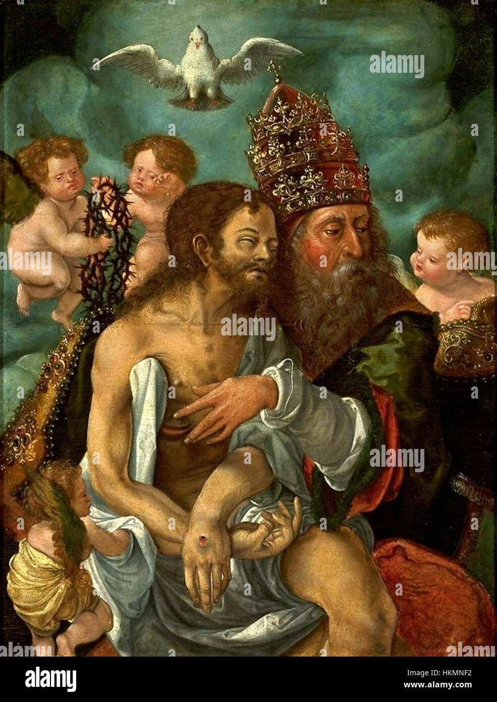 The 'Pencz Holy Trinity' is a religious artwork that illustrates the ...